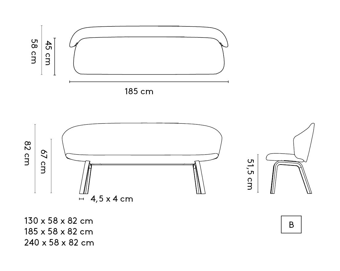 Design bank Close Bench | Design Bank van Arco