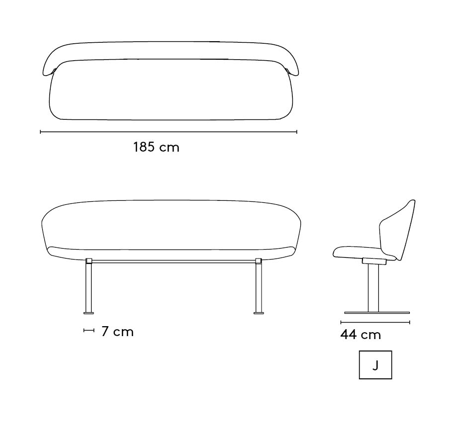 Design bank Close Bench | Design Bank van Arco